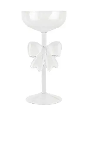 LEPEL CLUB Bow Glass In Neutral - Clear
