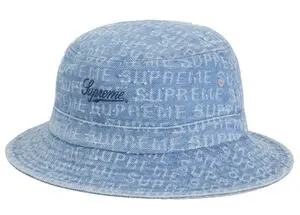 Supreme Needle Punch Denim Crusher Hat - Blue