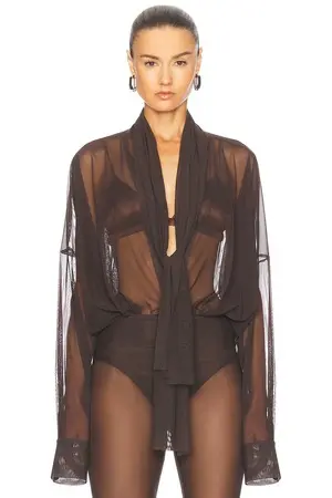 Norma Kamali Sheer Tops