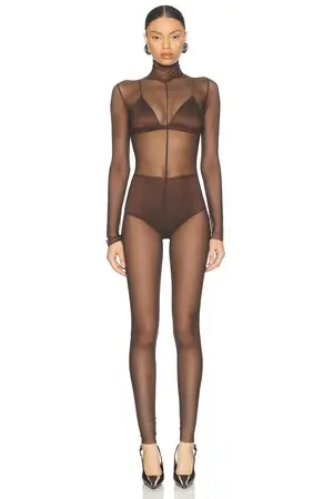 Norma Kamali Sheer Bodysuits