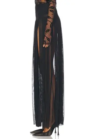 Norma Kamali Pleated Long Skirt
