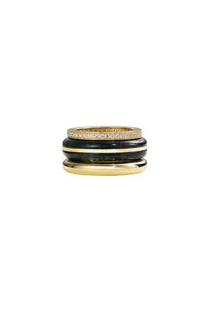BY PARIAH Classic Stack Rings - Moss Agate