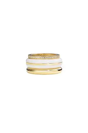 BY PARIAH Classic Stack Ring - White