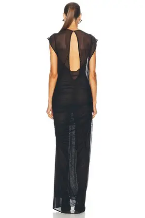 JEAN PAUL GAULTIER Velvet Flock Long Dress