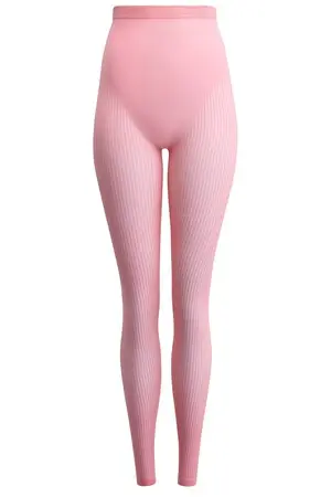 Alaïa Striped High Waisted Legging In Pink