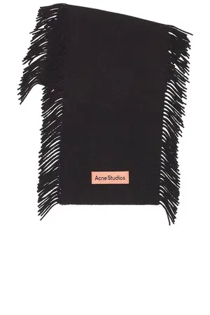 Acne Studios Mid Scarf In Black - Black Melange