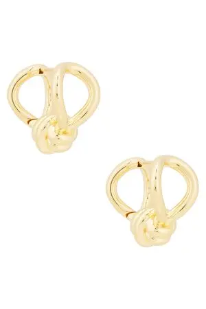 Bottega Veneta Knot Hoop Earrings - Gold