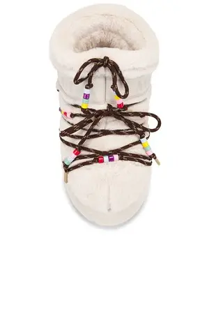 Moon Boot Icon Low Faux Fur Beads Boots