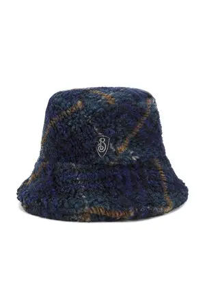 Burberry Fleece Bucket Hat - Midnight Ip Check