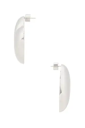 JENNIFER FISHER Puffy Heart Earrings In Metallic - Silver