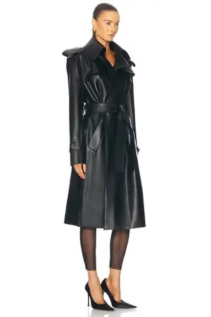 Norma Kamali Double Breasted Trench Coat