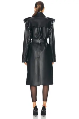 Norma Kamali Double Breasted Trench Coat