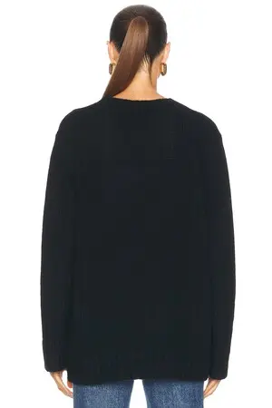 Jenni Kayne Cashmere Amelia Crewneck Sweater - Black