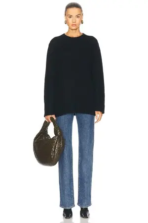 Jenni Kayne Cashmere Amelia Crewneck Sweater - Black