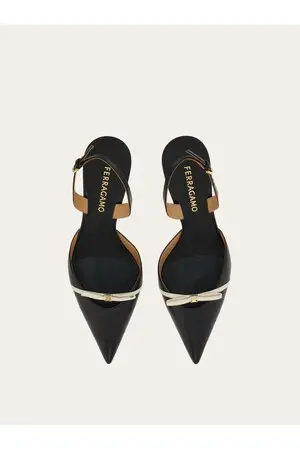 FERRAGAMO Mini Bow Slingback - Black