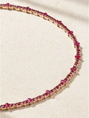 Ileana Makri Rivulet 18-karat Gold Ruby Necklace