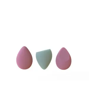 PURSONIC 3-pack Beauty Makeup Sponges – Multi-shape Blenders For Flawless Application - Purple