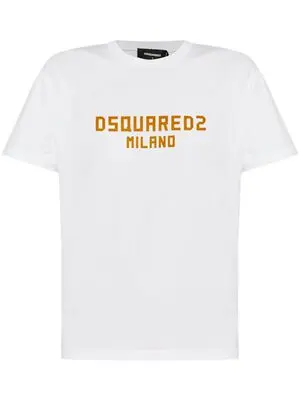 Dsquared2 Flocked-logo T-shirt - White