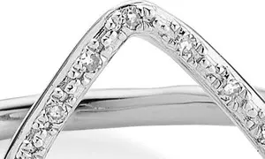 Monica Vinader Riva Diamond Hoop Ring - Silver