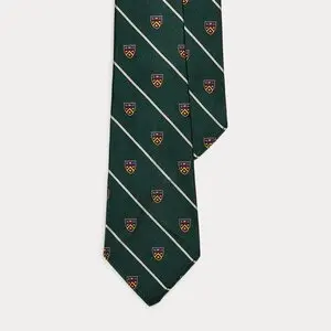 Ralph Lauren Silk Repp Club Tie Dark Green