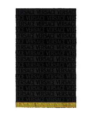 Versace Logo Intarsia-knit Towel