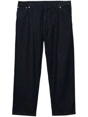 Prada Enamel-triangle Logo Trousers