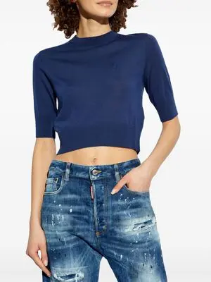 Dsquared2 Logo-embroidered T-shirt - Blue