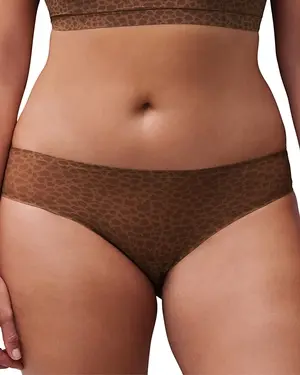 Chantelle Seamless Print Bikini Bottom - Wild Brown