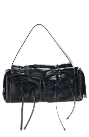 Acne Studios Micro Multipocket Crinkled Leather Baguette