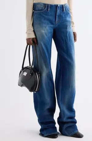 Acne Studios Bowlina Leather Shoulder Bag - Black