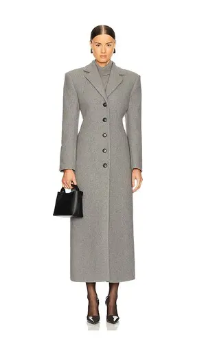 Eaves Button Detailed Coats For Women