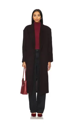 Bardot Classic Oversized Coat - Wine