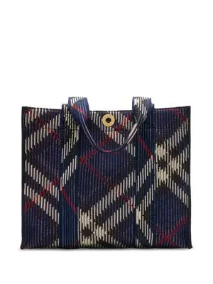 Burberry Vintage Check Tote - Blue