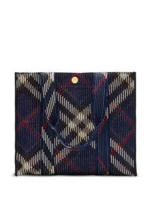 Burberry Vintage Check Tote - Blue