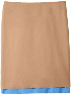 Miu Miu Camel-hair Midi Skirt - Brown