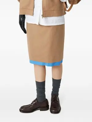 Miu Miu Camel-hair Midi Skirt