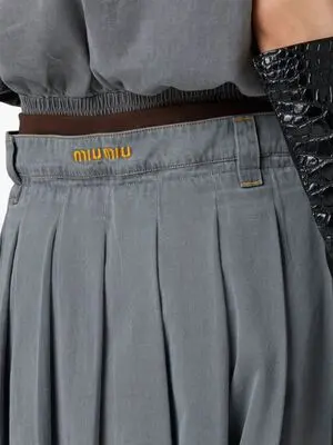 Miu Miu Pleated Midi Skirt