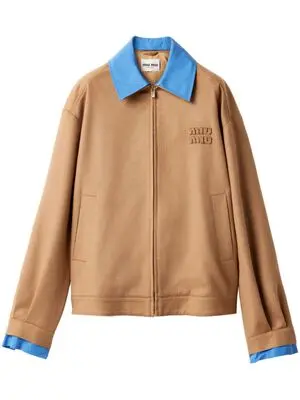 Miu Miu Logo-appliqué Bomber Jacket