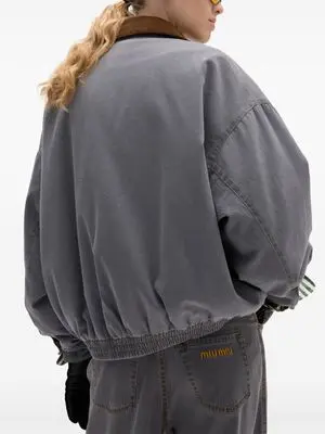Miu Miu Velvet-trimmed Bomber Jacket