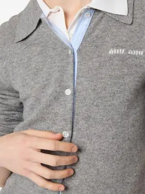 Miu Miu Cashmere Cardigan - Grey