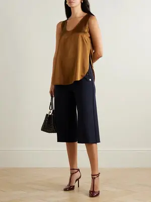 Max Mara Silk-satin Camisole - Brown