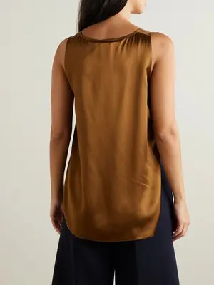 Max Mara Silk-satin Camisole - Brown