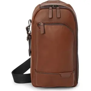 Tumi Gregory Leather Sling Bag - Cognac