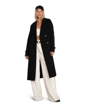 BELLE & BLOOM Front Runner Belted Coat - Black