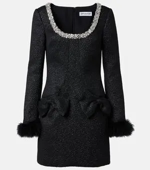SELF-PORTRAIT Sequined Metallic Minidress