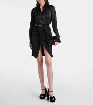 TOM FORD Brigitte 130 Velvet Platform Sandals