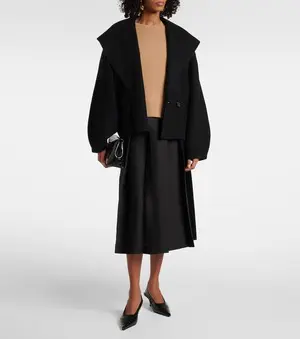TOTEME Wool-blend Buttoned Cardigan - Black