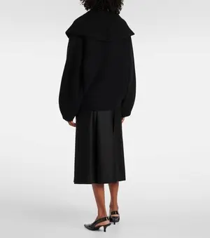 TOTEME Wool-blend Buttoned Cardigan - Black