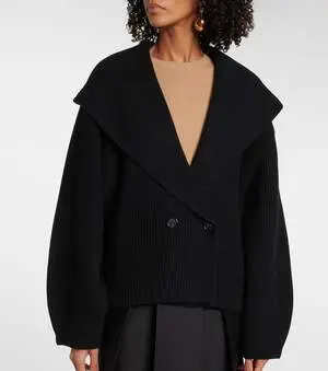 TOTEME Wool-blend Buttoned Cardigan - Black