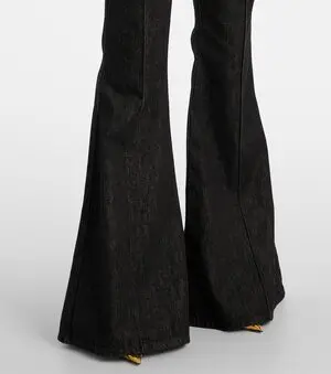 SELF-PORTRAIT High-rise Flared Jeans